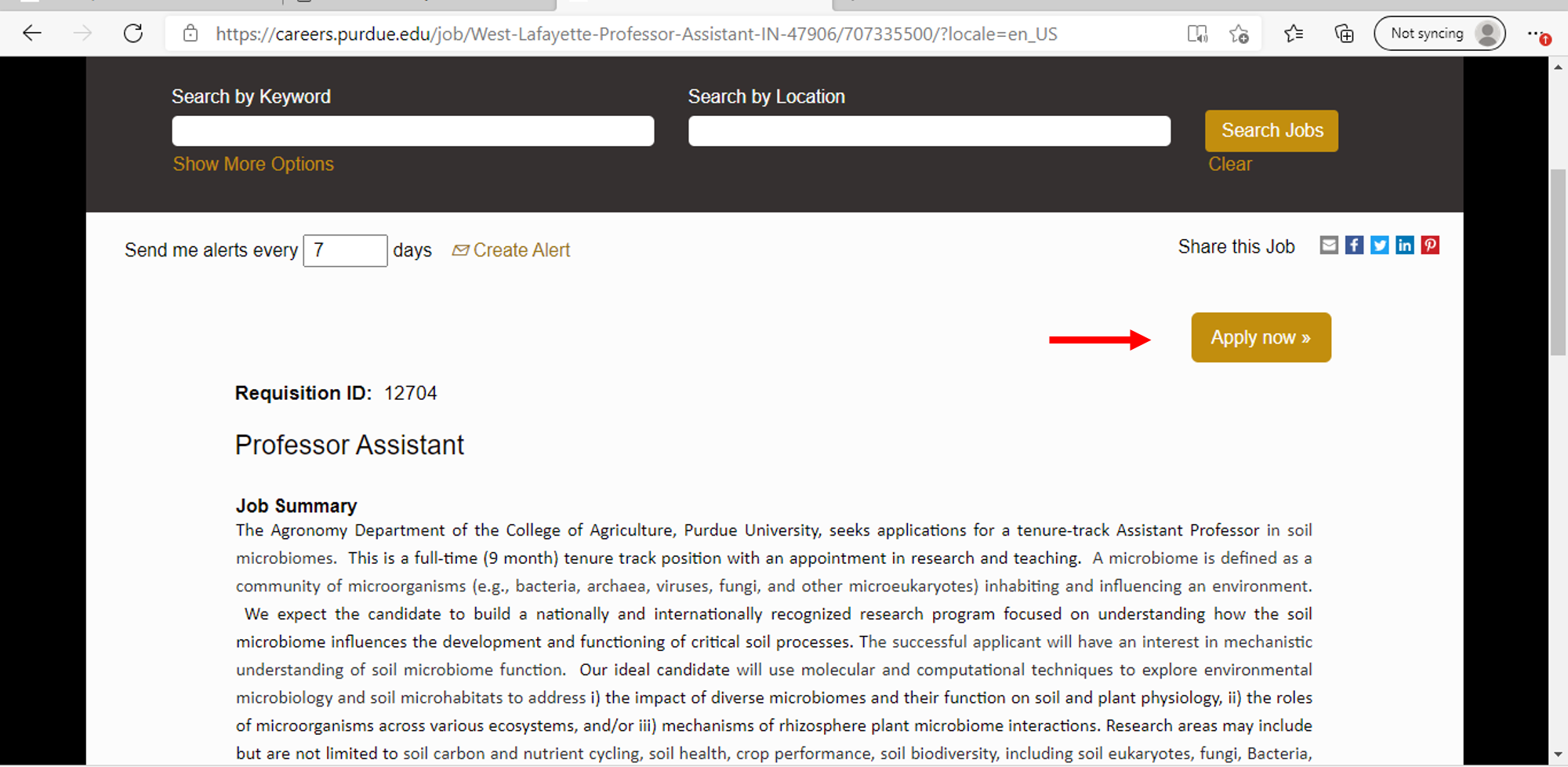 Assistant Professor of Agronomy in Soil Microbiome (12704) application ... Assistant Professor of Agronomy in Soil Microbiome (12704) application ...